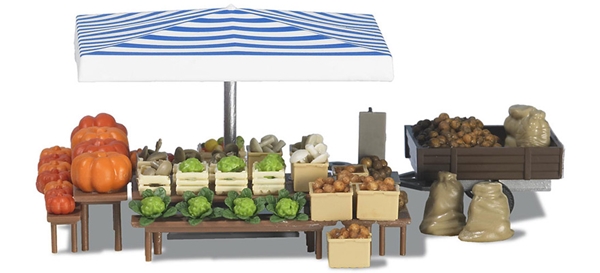 Market Stand - Vegetables - Kit - E-trains