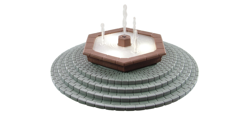 H0 Multijet fountain with LED lighting - E-trains