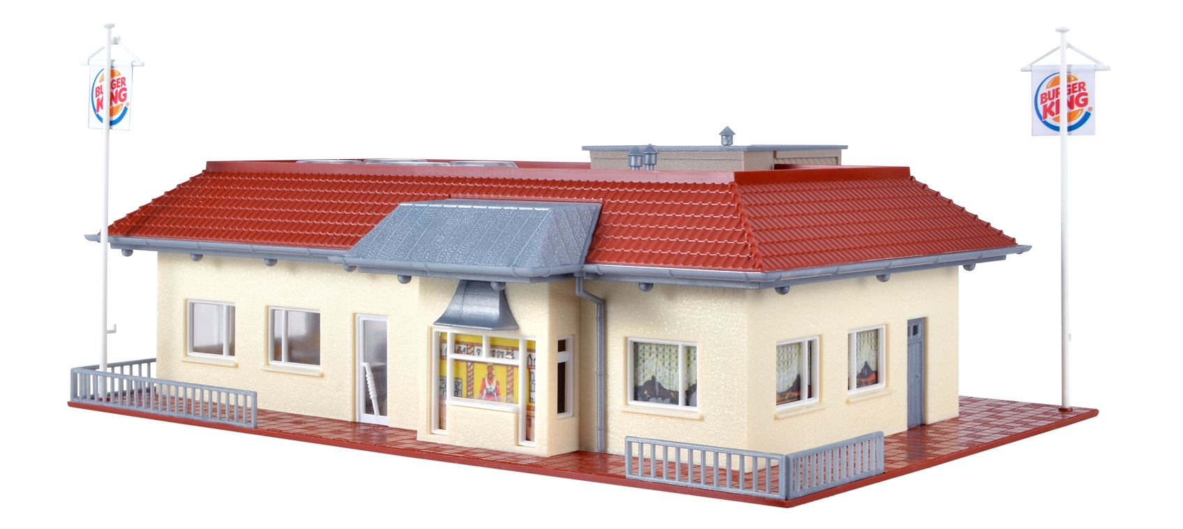 Burger King Restaurant with interior Light - Kit - E-trains