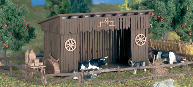 HO Cattle shelter - E-trains