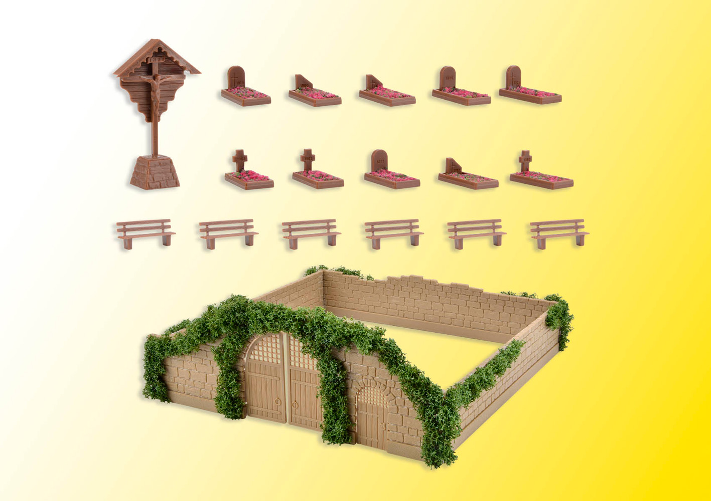 HO Deco-Set graveyard - Kit - E-trains