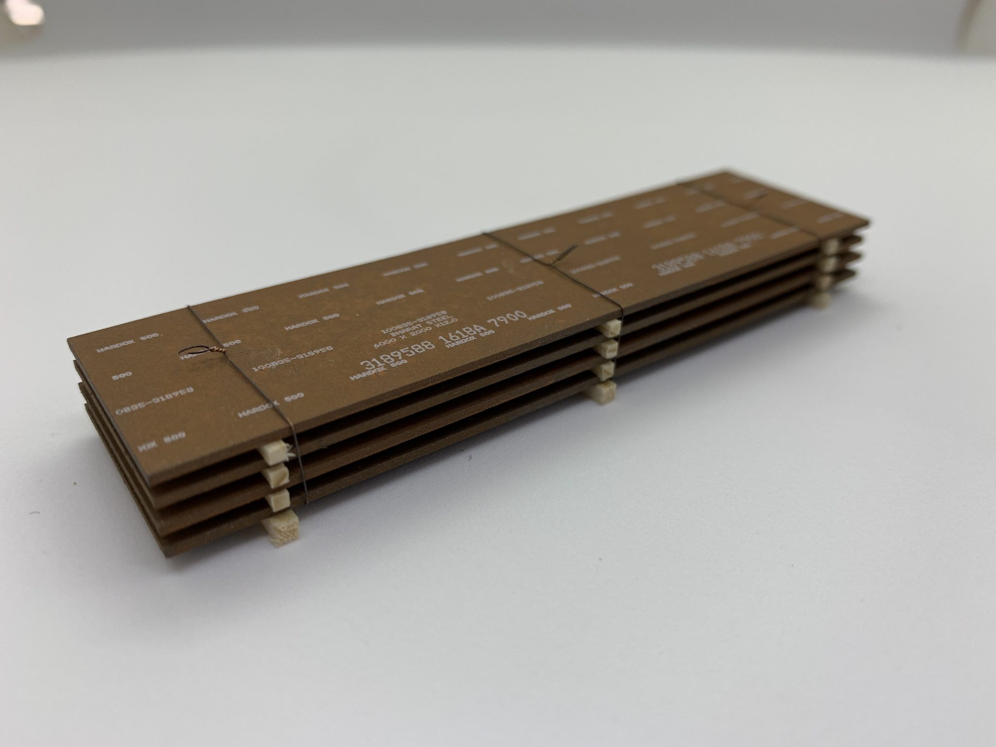 Stack of Steel Plates - Hardox 500 - E-trains