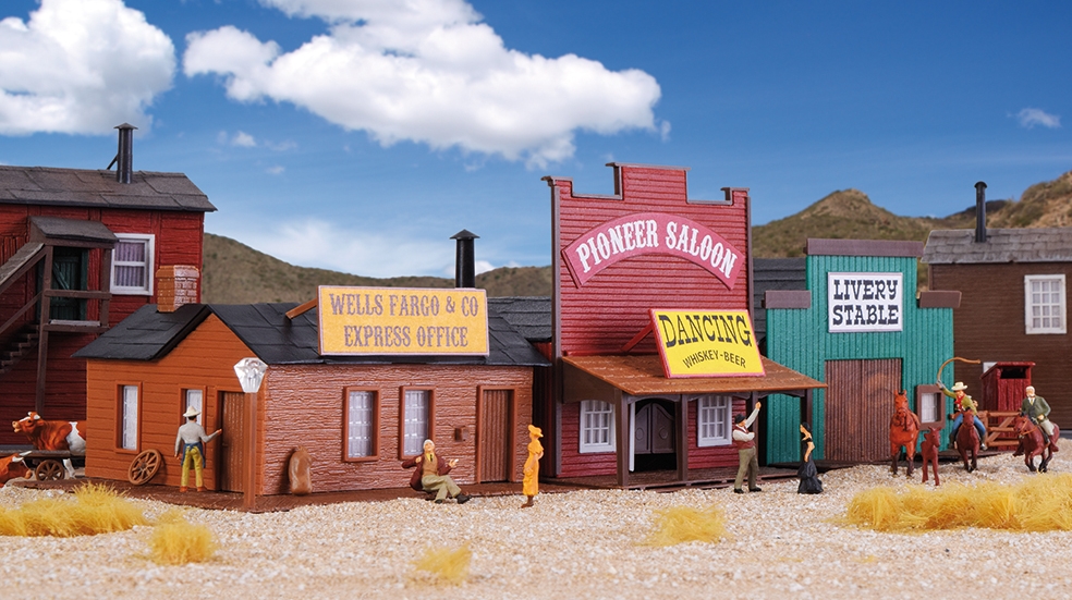 H0 Western buildings category saloon - E-trains