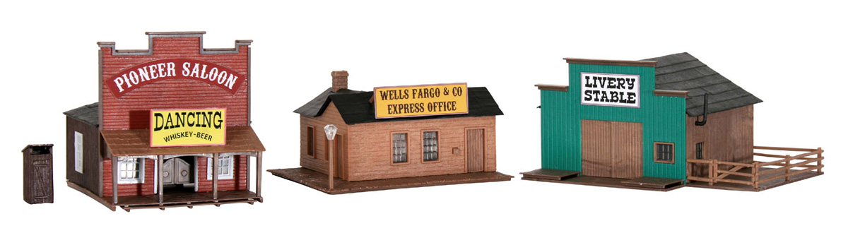 H0 Western buildings category saloon - E-trains