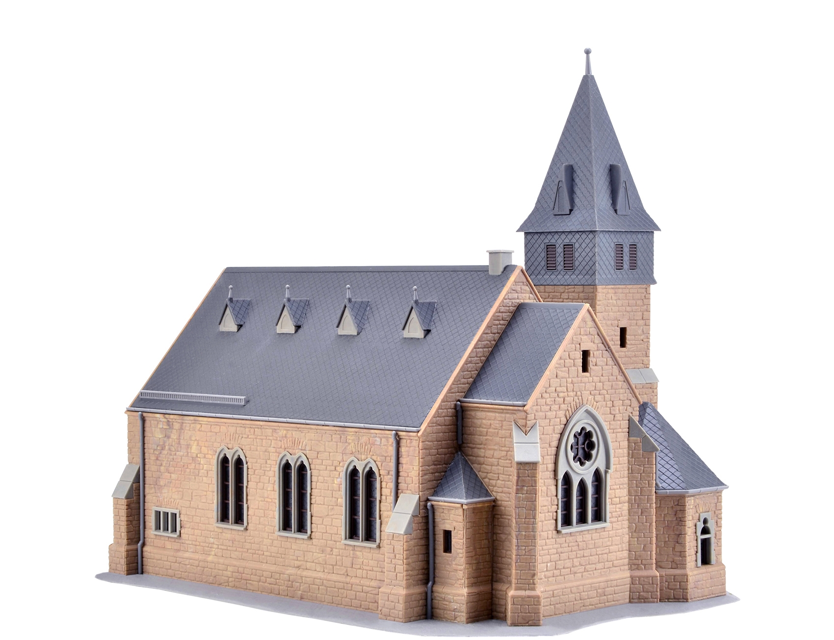 Church with wall in the Westerwald - E-trains