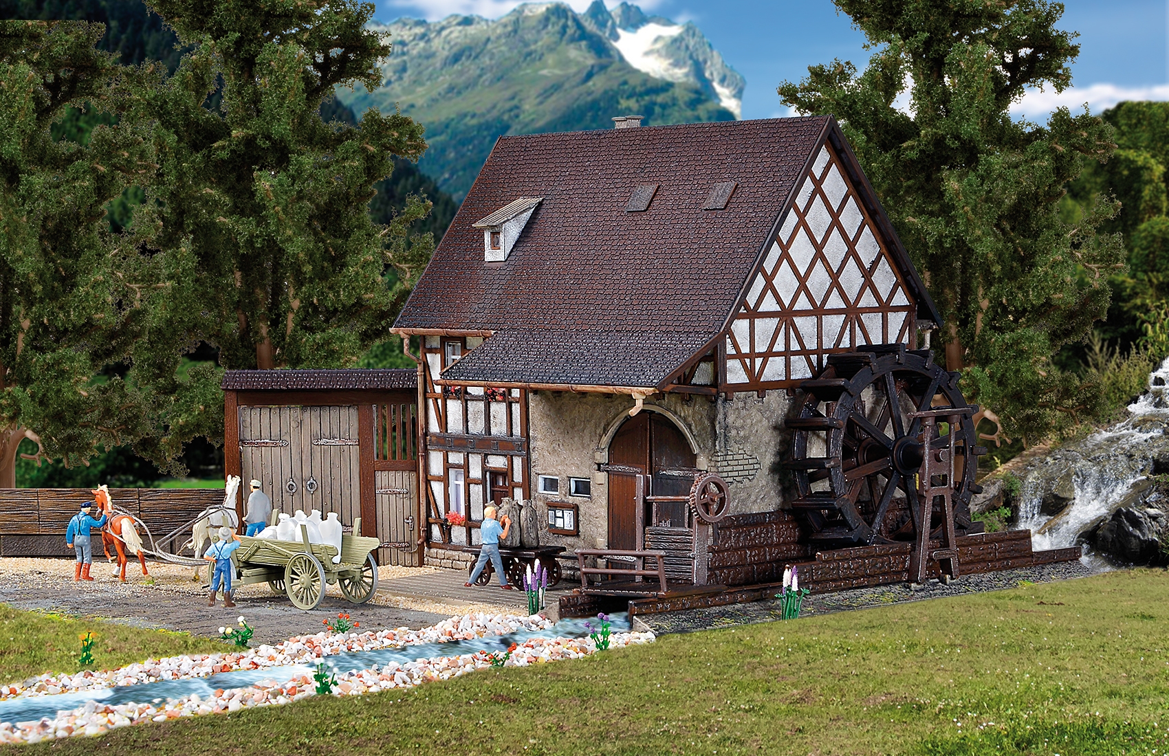H0 Grain mill - E-trains