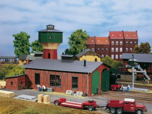 Two Track Engine shed - kit - E-trains