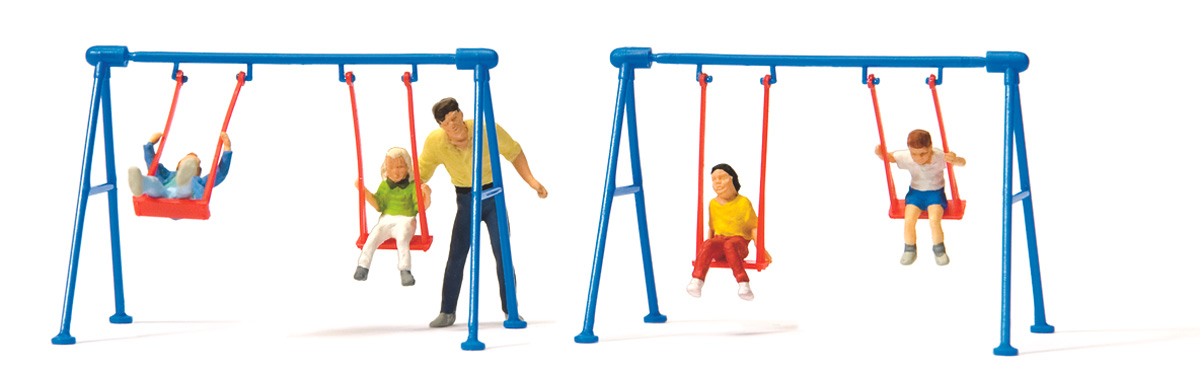 Children on the Swings - E-trains