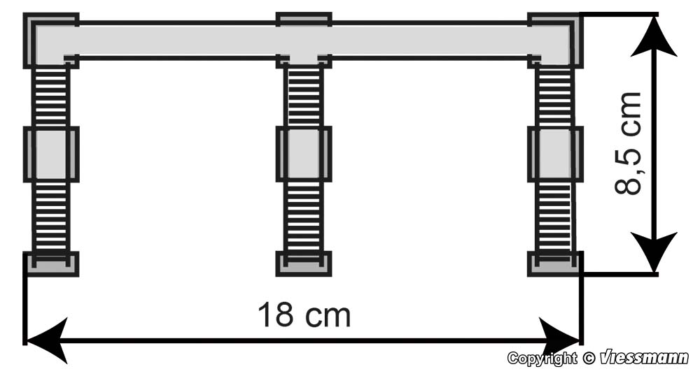 N Footbridge, four track - Kit - E-trains