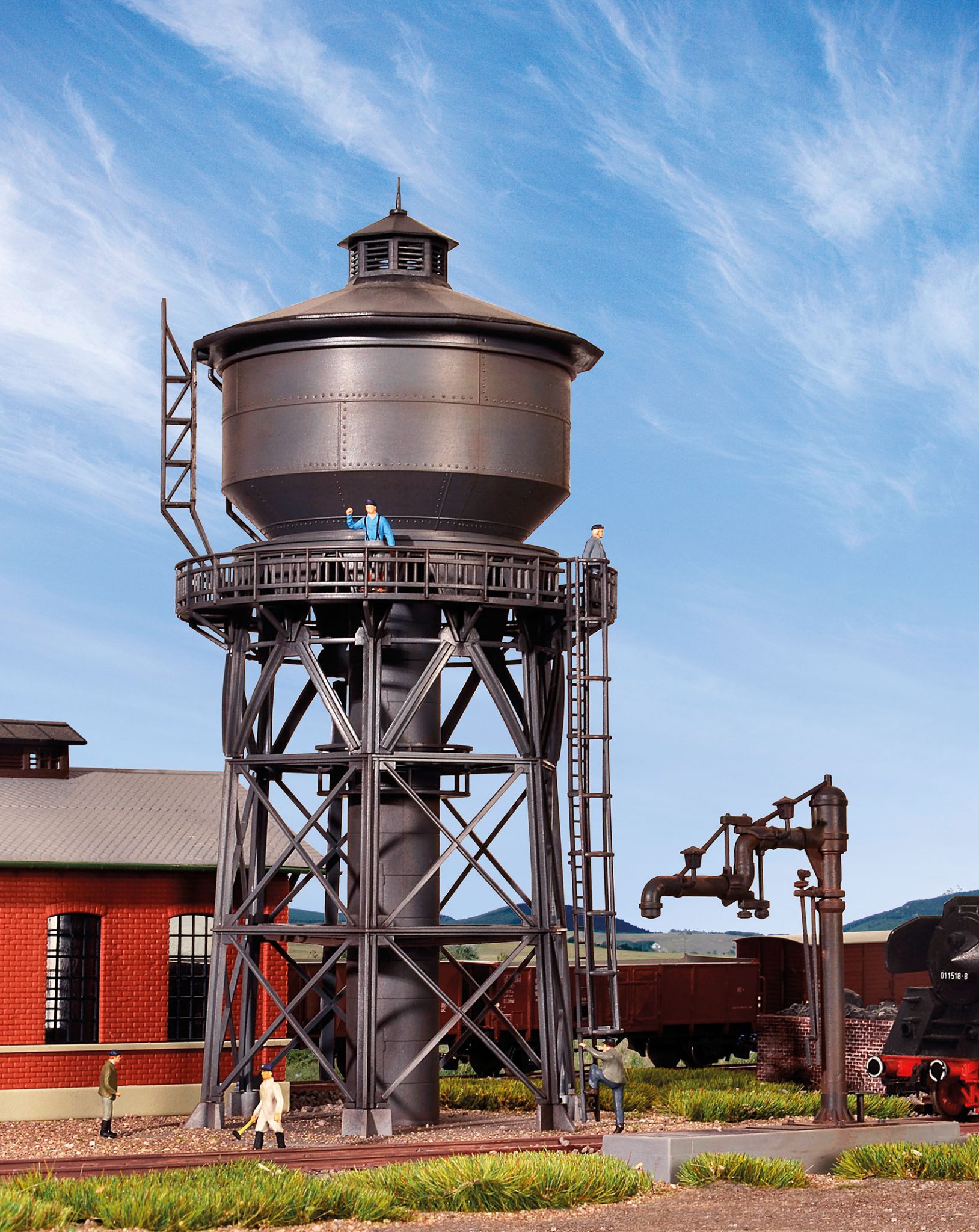 Water tower with water crane - Kit - E-trains