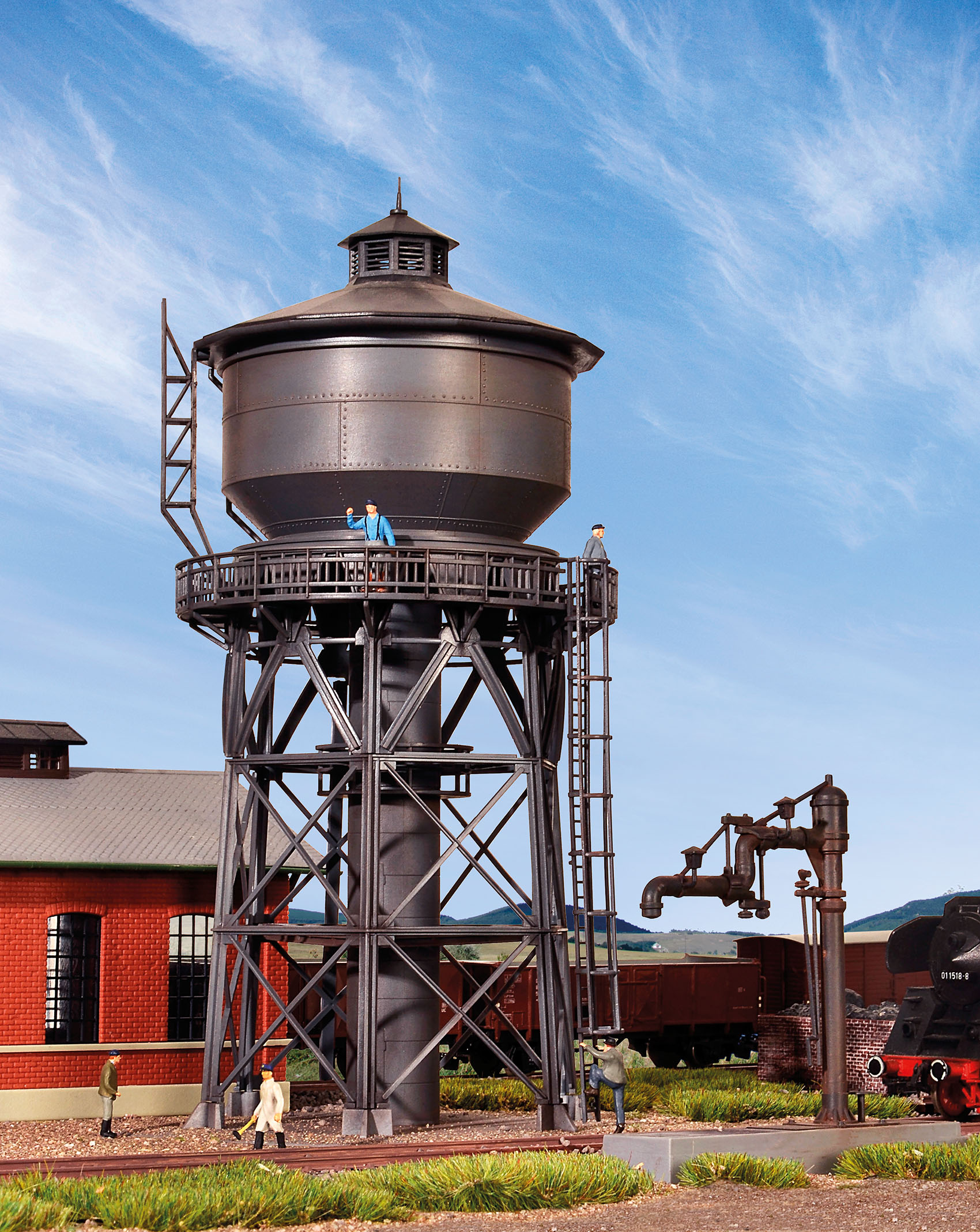 Water tower with water crane - Kit - E-trains
