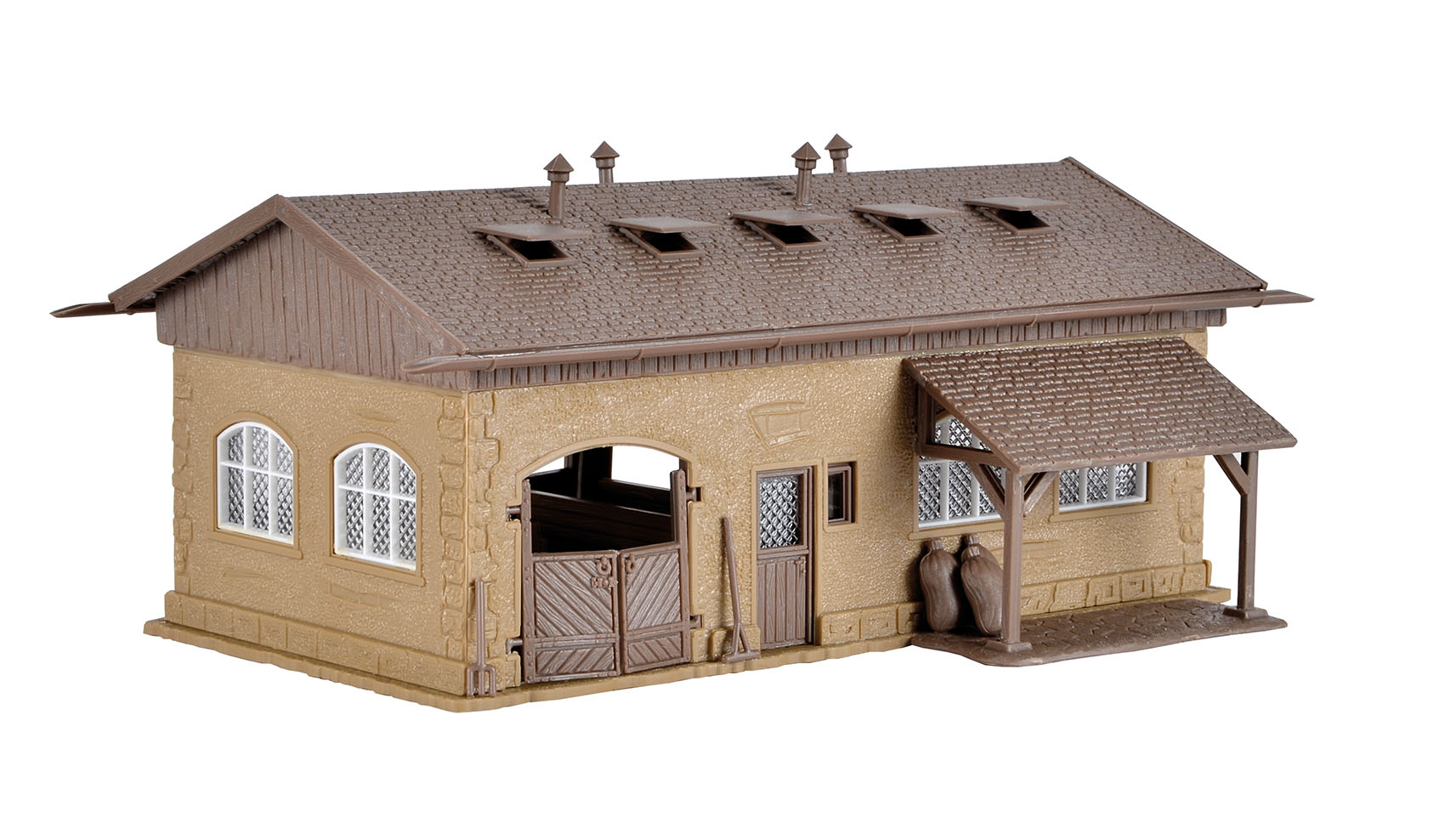 H0 Piggery with pigs and fence - E-trains