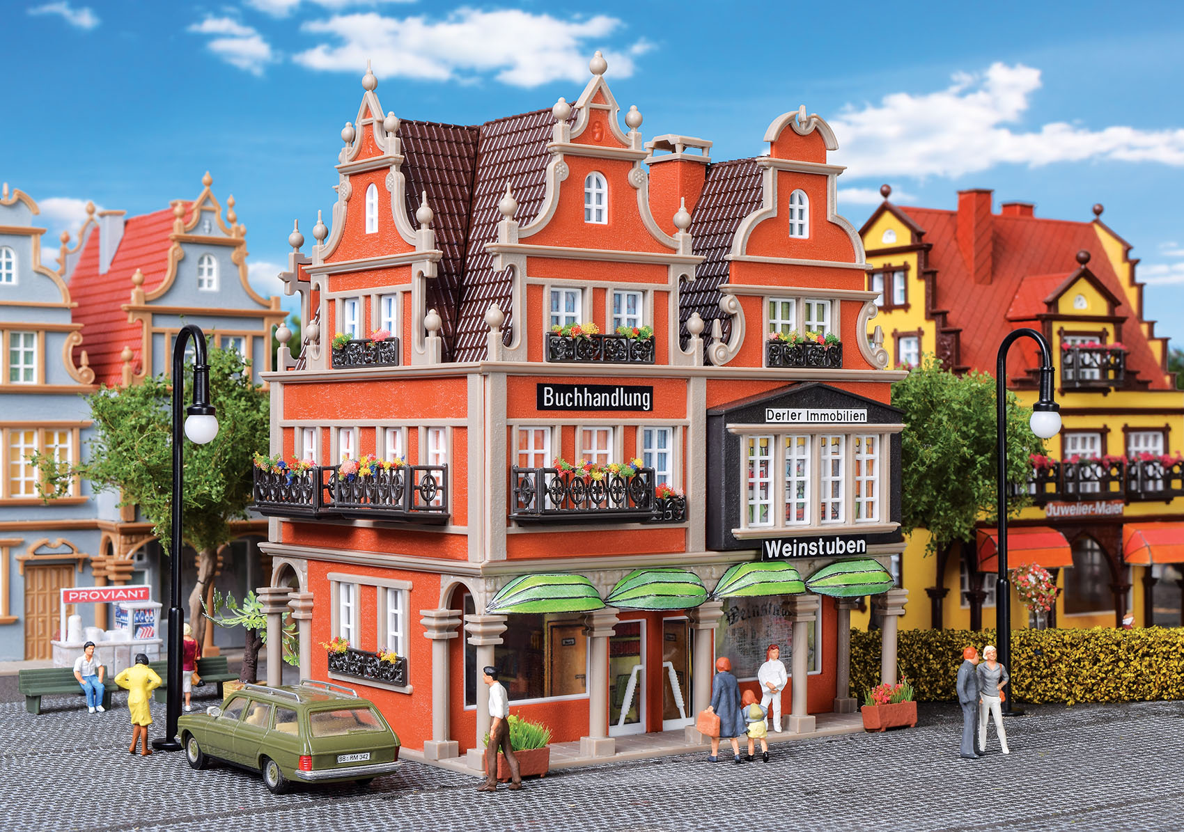 H0 Bookshop with interior and LED-lighting - E-trains