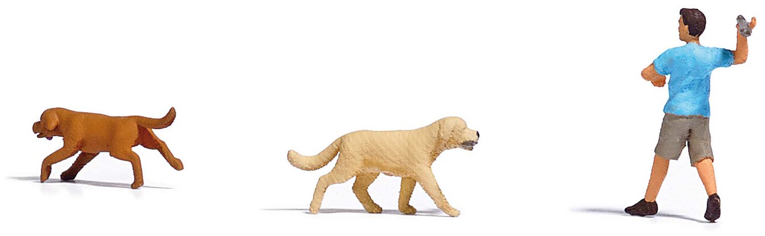 Action set - Retrieve game with dogs - E-trains Action set - Retrieve game with dogs - E-trains
