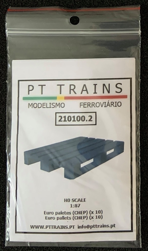 Pack of 10 Blue Euro Pallets - E-trains