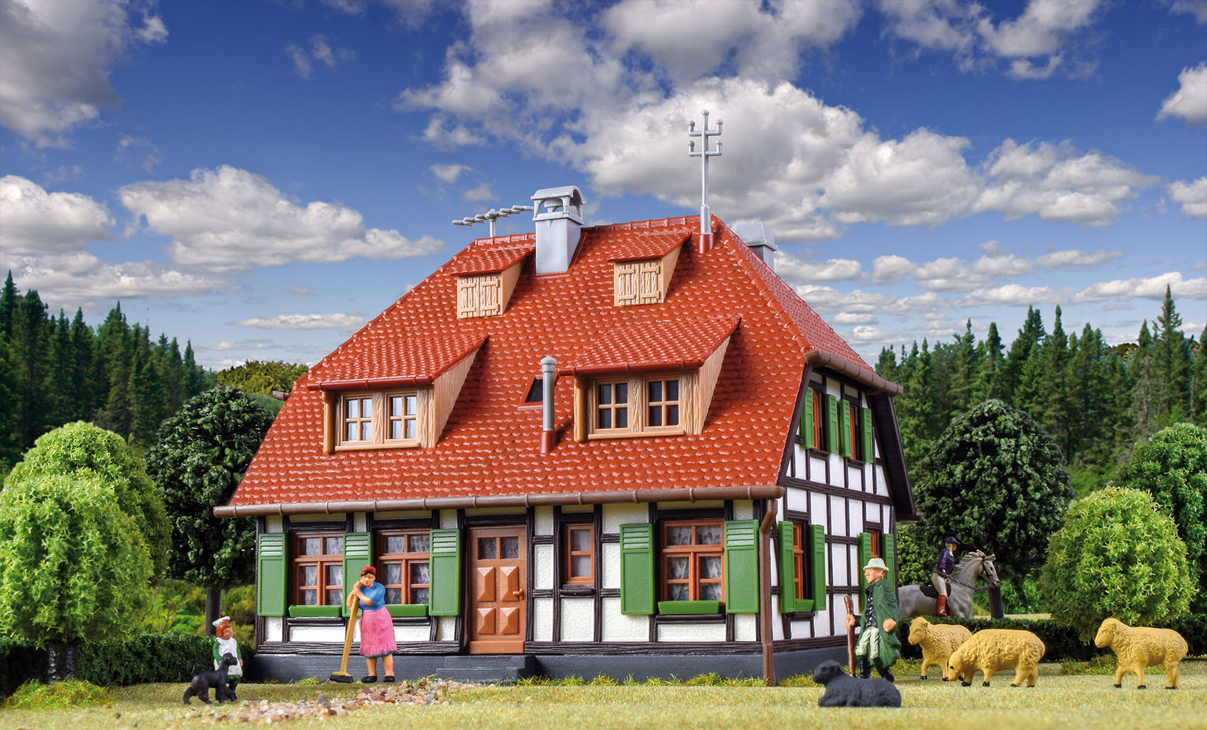 H0 Half-timbered farmhouse - Kit - E-trains