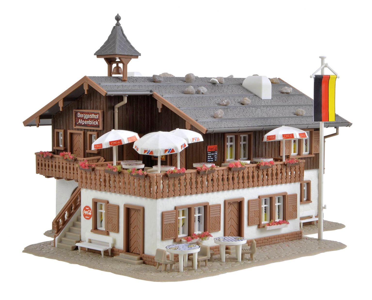 H0 Restaurant in alpine area - E-trains