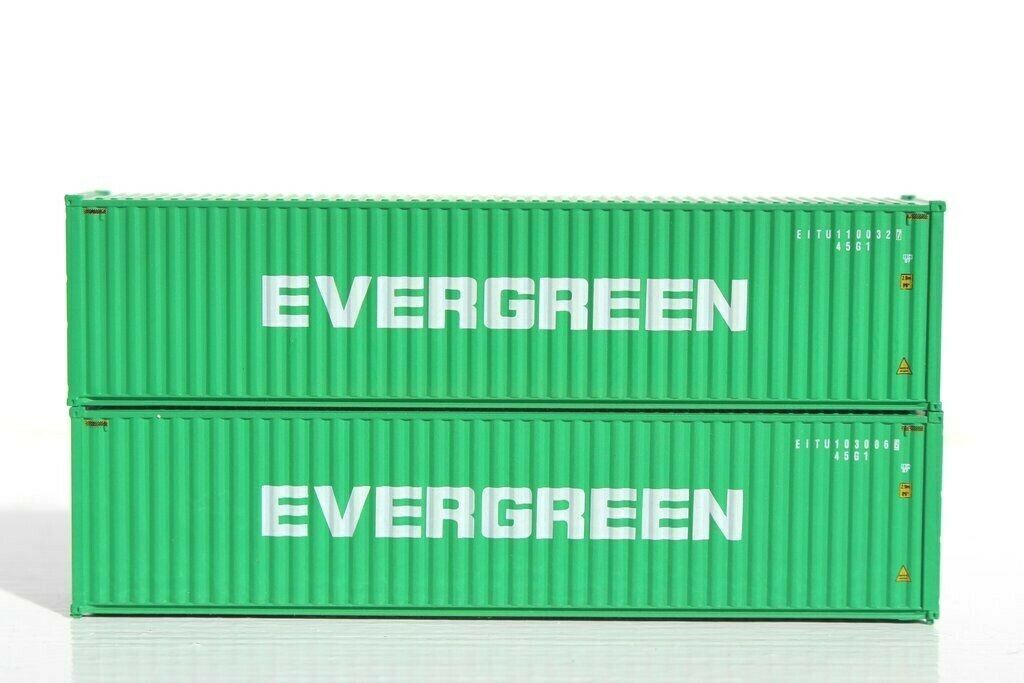 Pack of two 40' High-Cube Containers - EVERGREEN - E-trains
