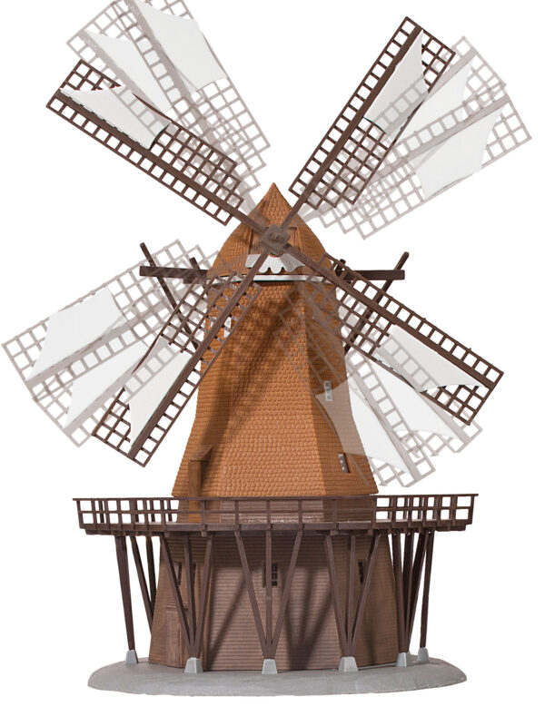 N Windmill with motor, functional kit - E-trains