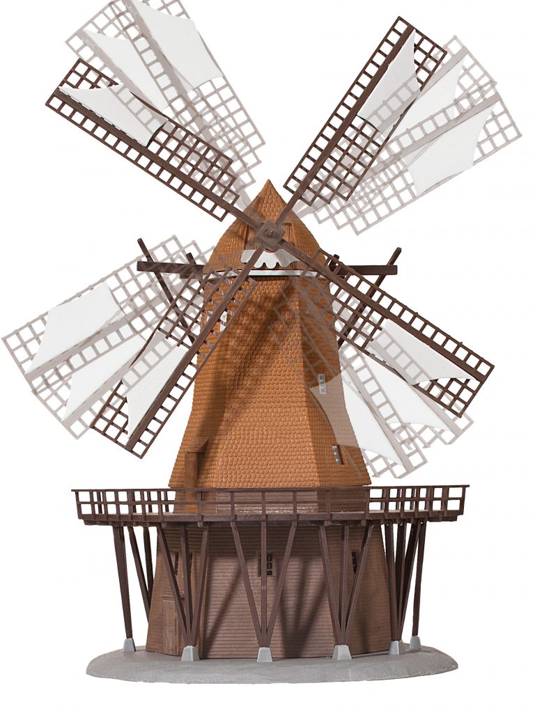 N Windmill with motor, functional kit - E-trains