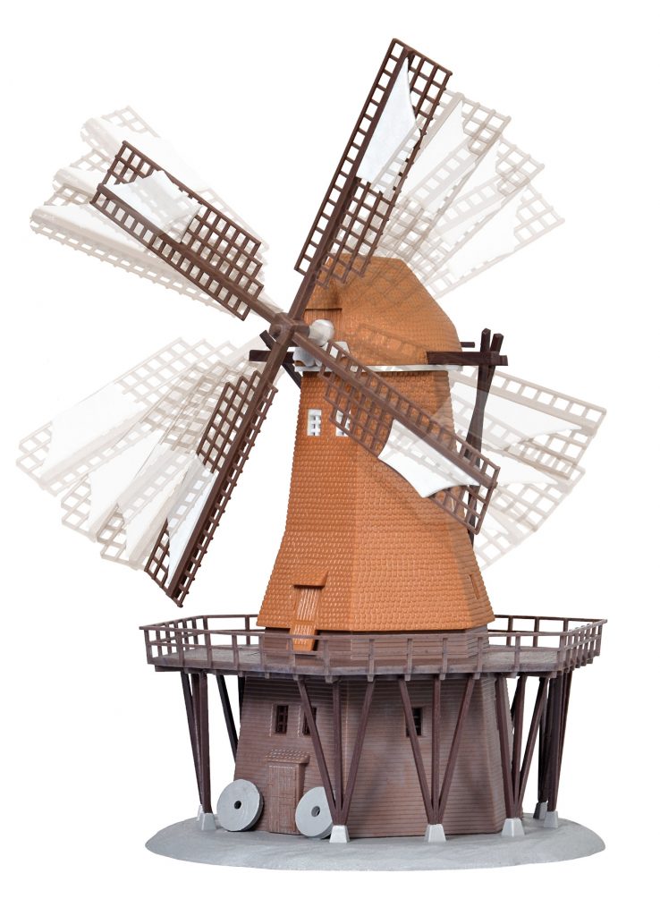 N Windmill with motor, functional kit - E-trains