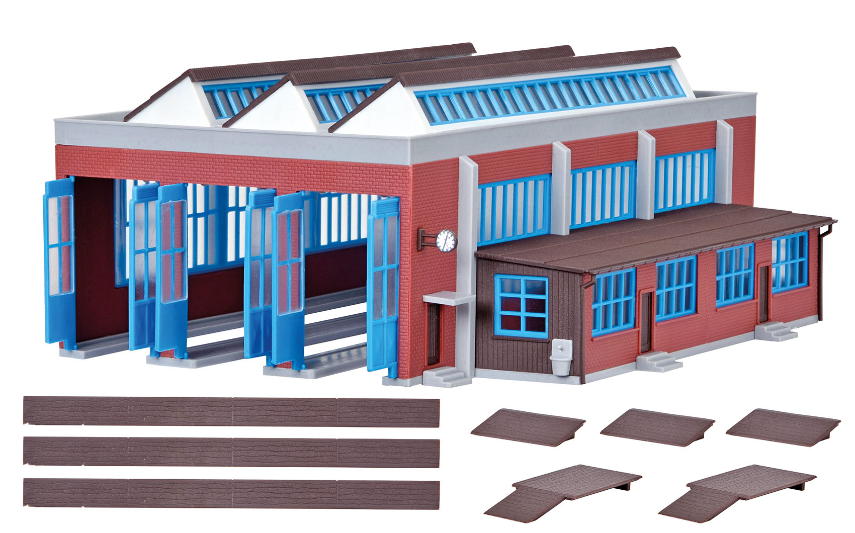 N Loco shed, three track - Kit - E-trains