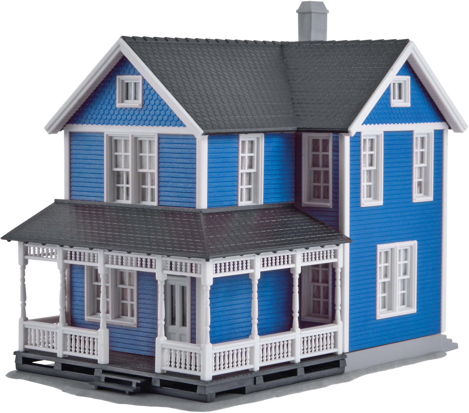 H0 Swedish house, blue - Kit - E-trains