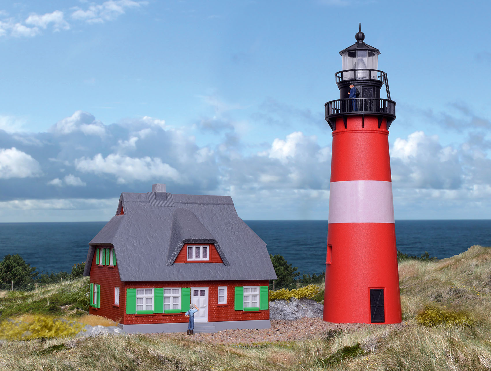 H0 Lighthouse Hörnum Sylt with annexe - Kit - E-trains