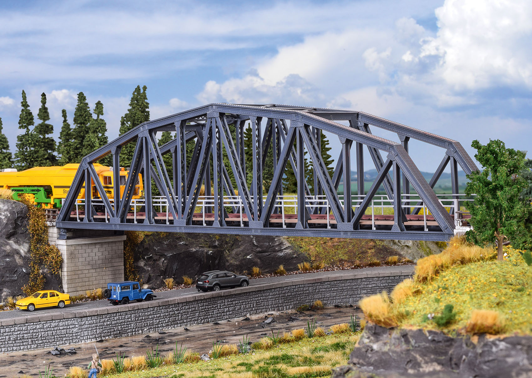 H0 Steel arch bridge, single track - Kit - E-trains