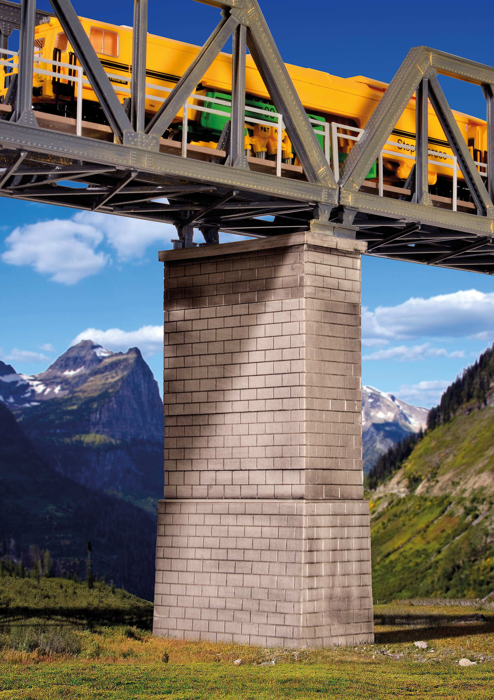 H0 Universal brick-built bridge centre pillar - Kit - E-trains