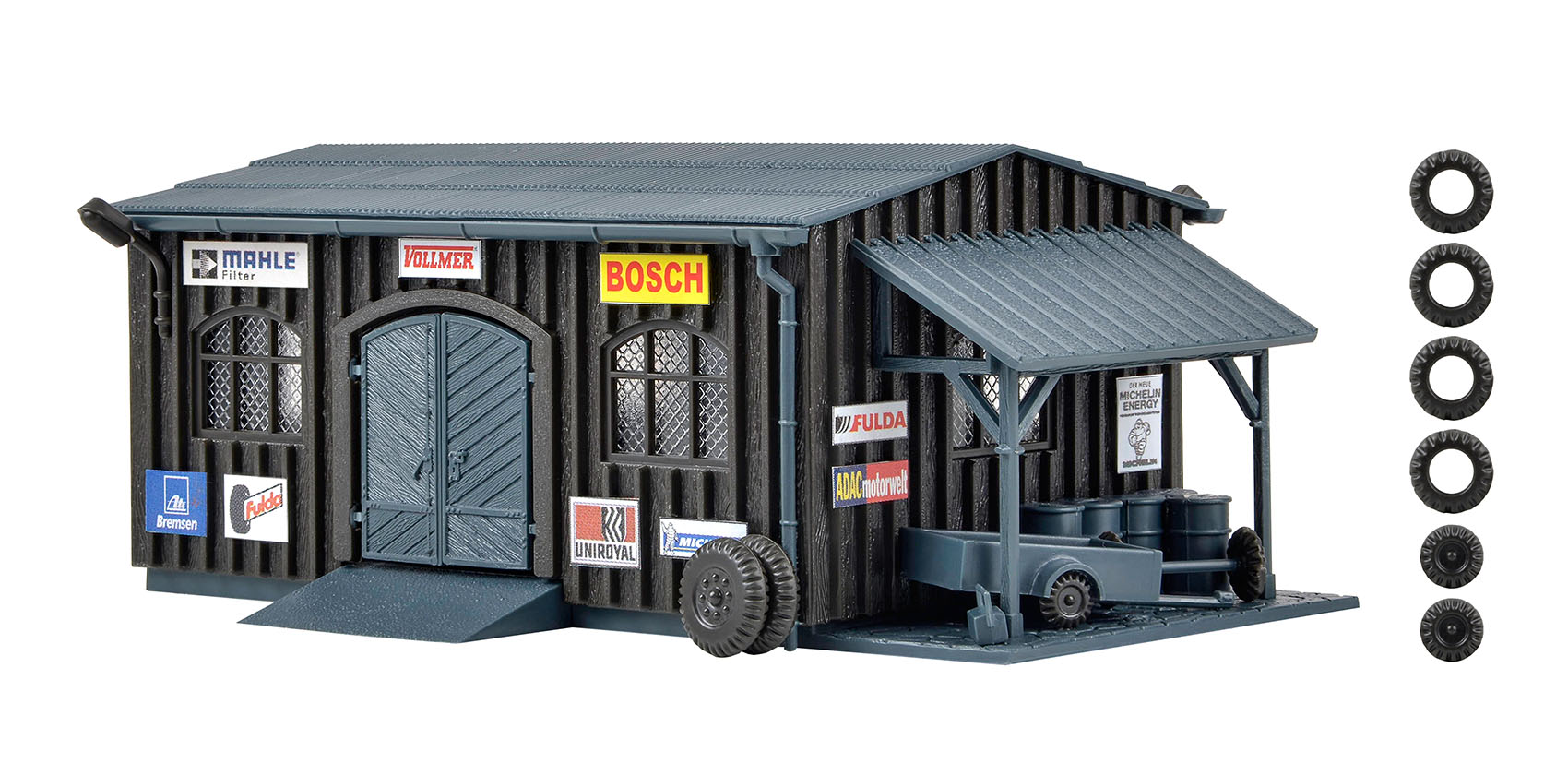 H0 Service station - Kit - E-trains