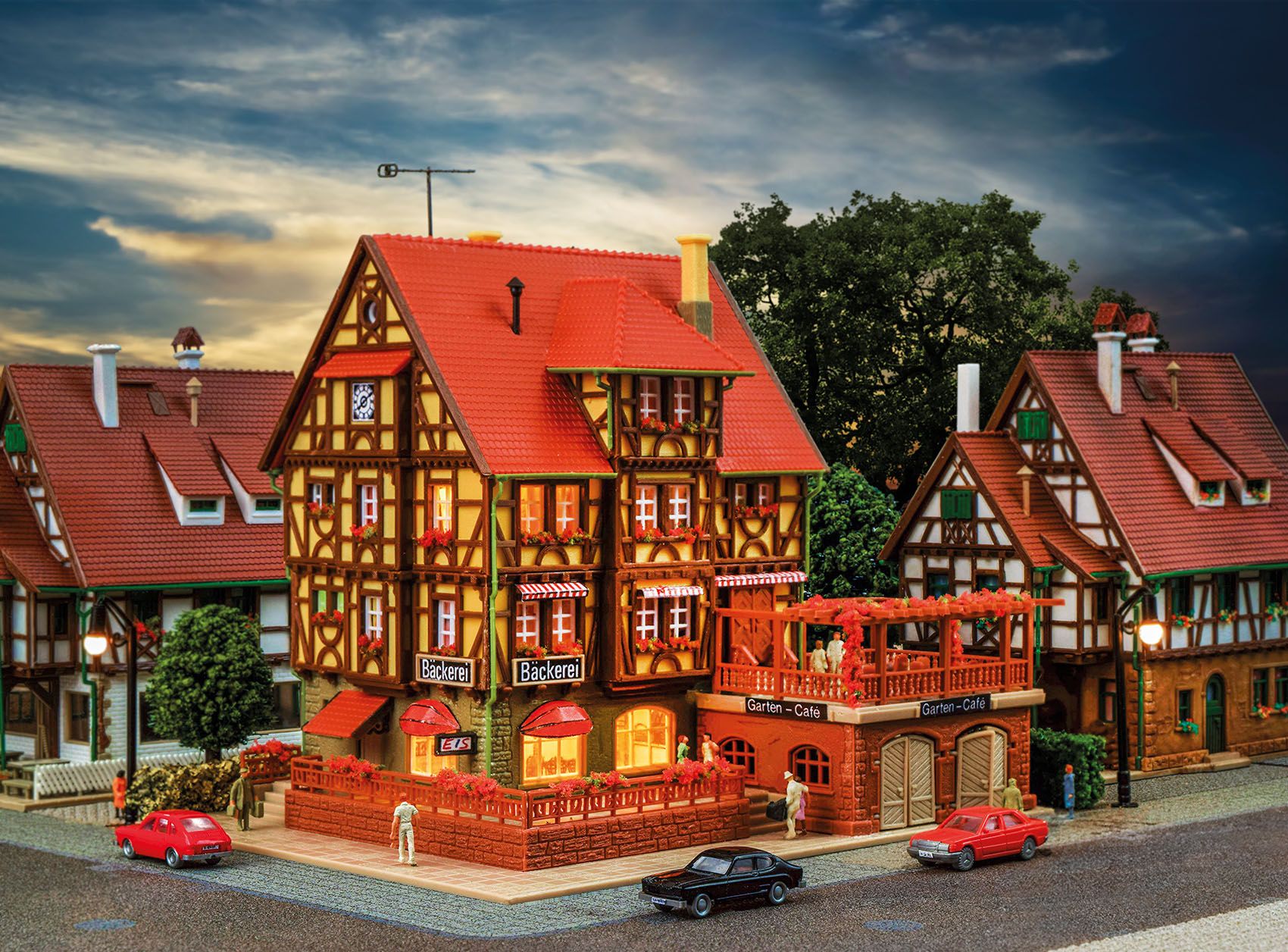 Bakery with outdoor cafe - Kit - E-trains