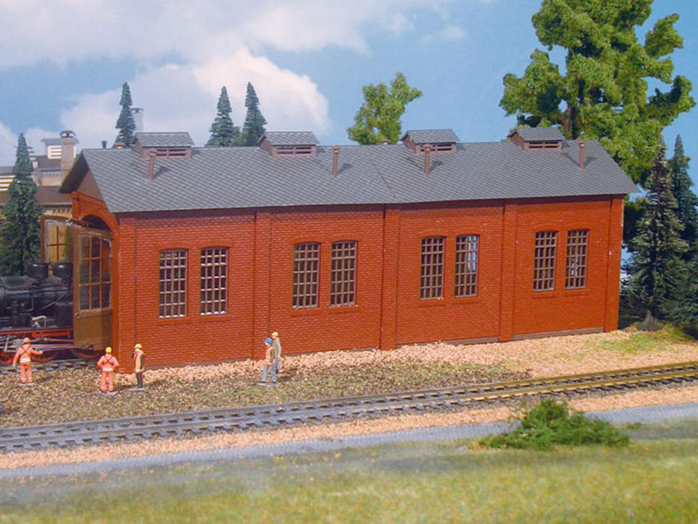 H0 Loco shed, single track - Kit - E-trains