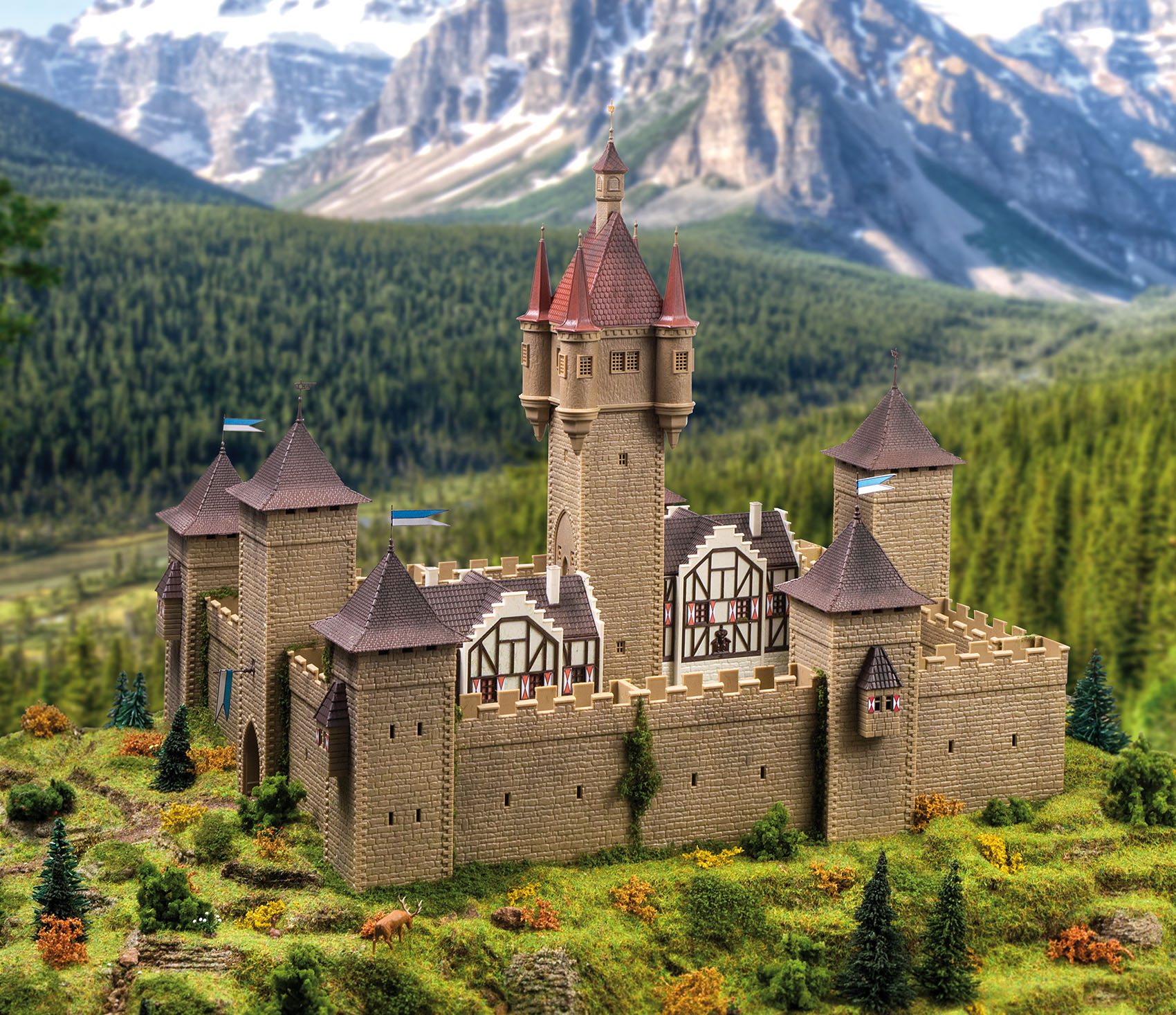 H0 Castle of the Middle Ages - Kit - E-trains