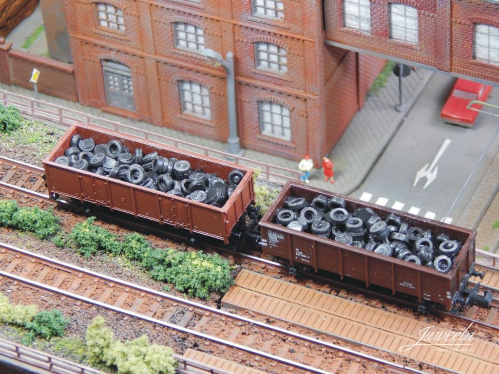 Two Stacks of Sheet Piling - E-trains