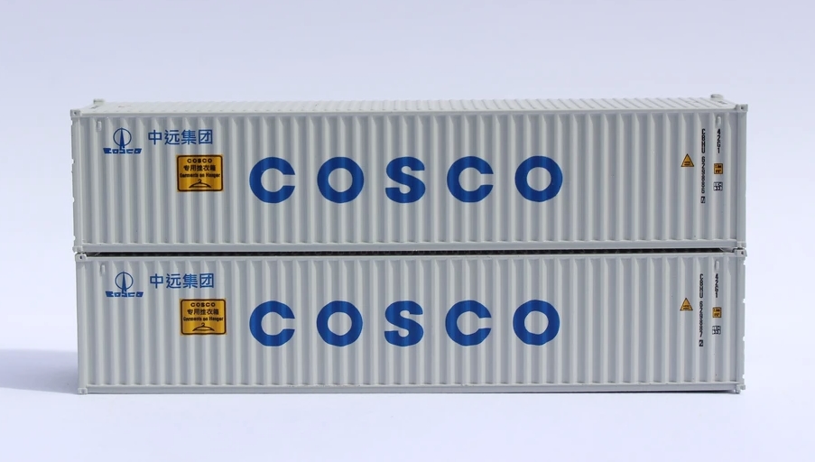 Pack of two 40' Std Height Container - COSCO - E-trains