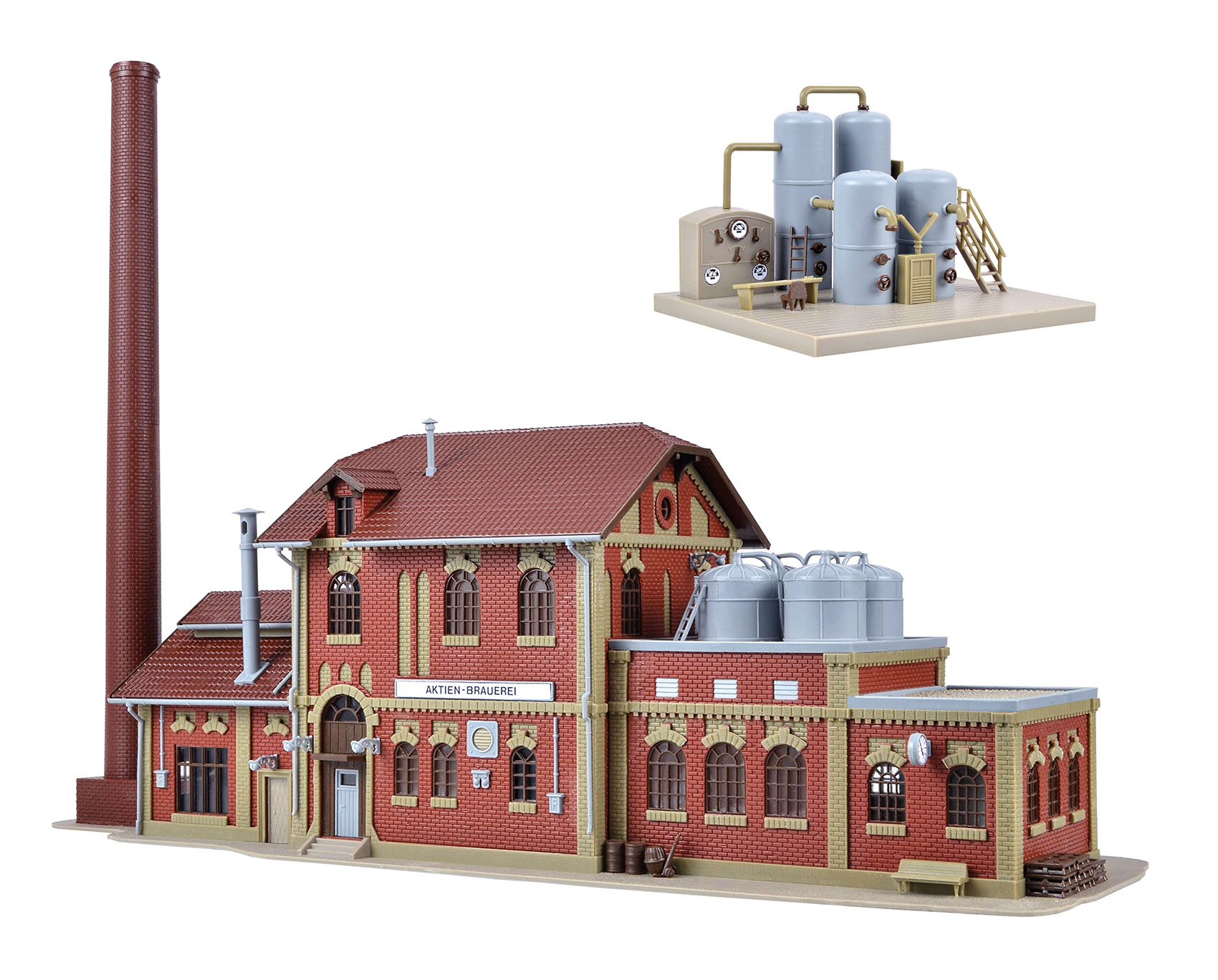 H0 Brewery with interior boiler house - E-trains
