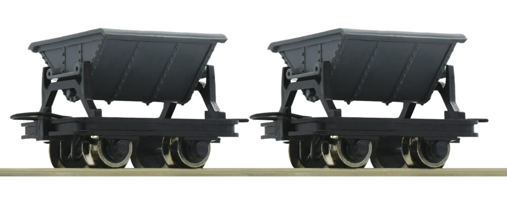 2 piece set: side tipping wagons - E-trains