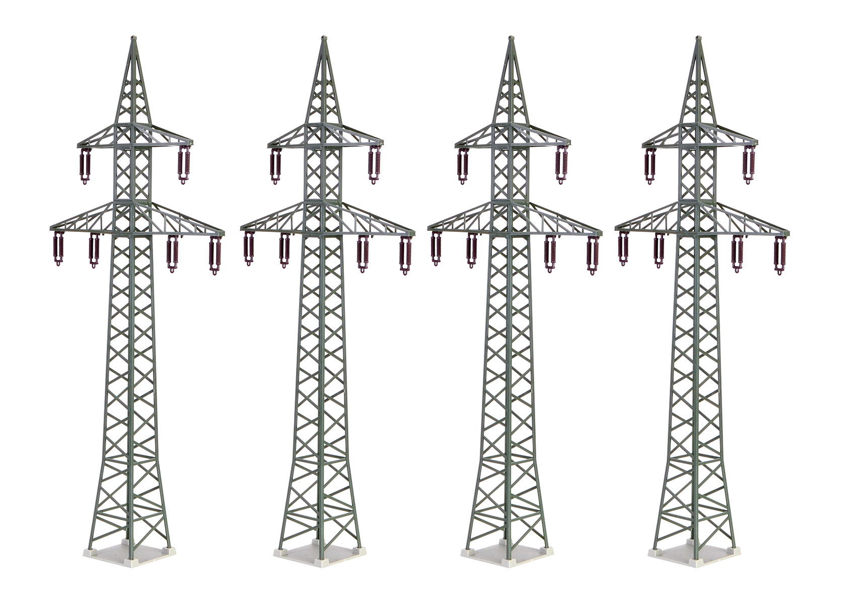 Decoration set for electricity pylons, 4 pc's - Kit - E-trains