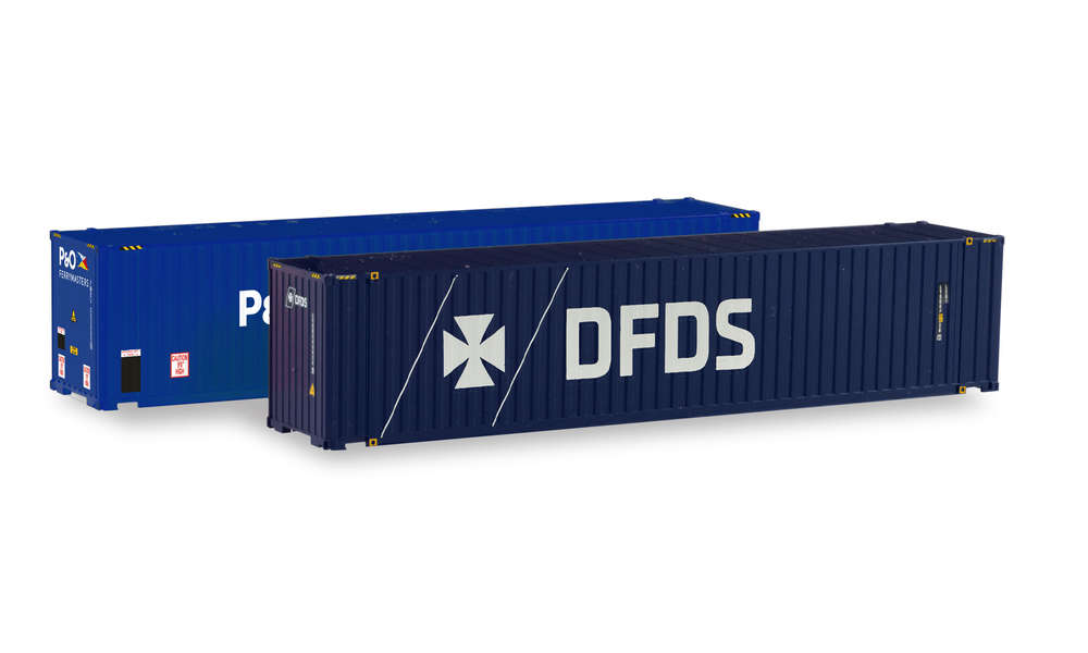 2X 45 FT. HIGH CUBE CONTAINER, "P&O & DFDS - E-trains