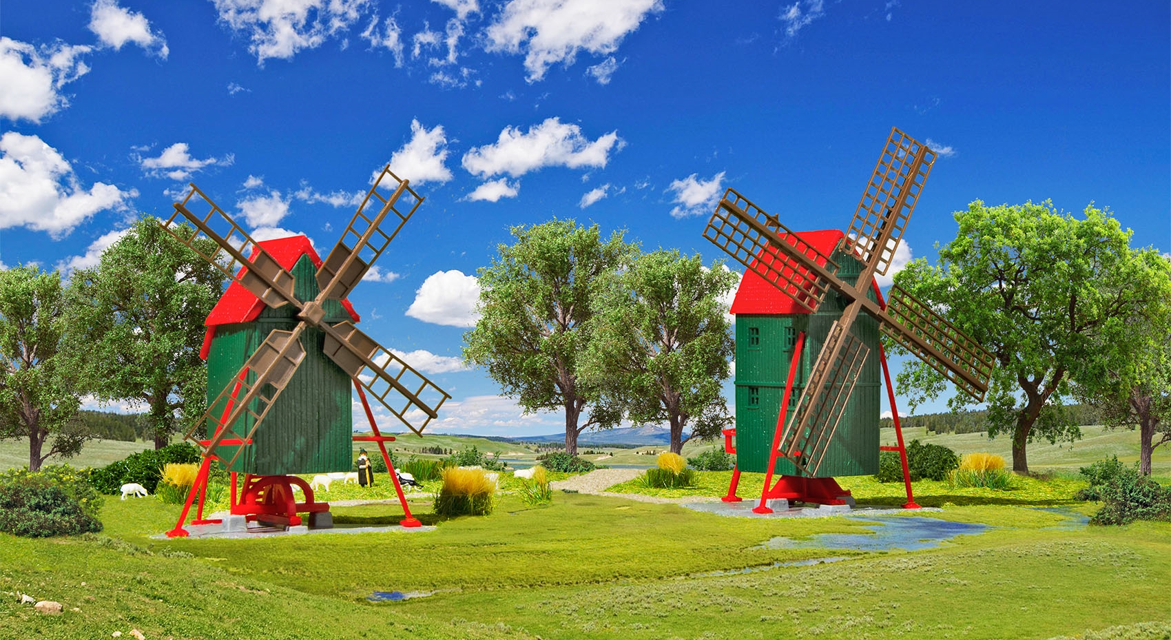 N Windmill, 2 pieces - Kit - E-trains