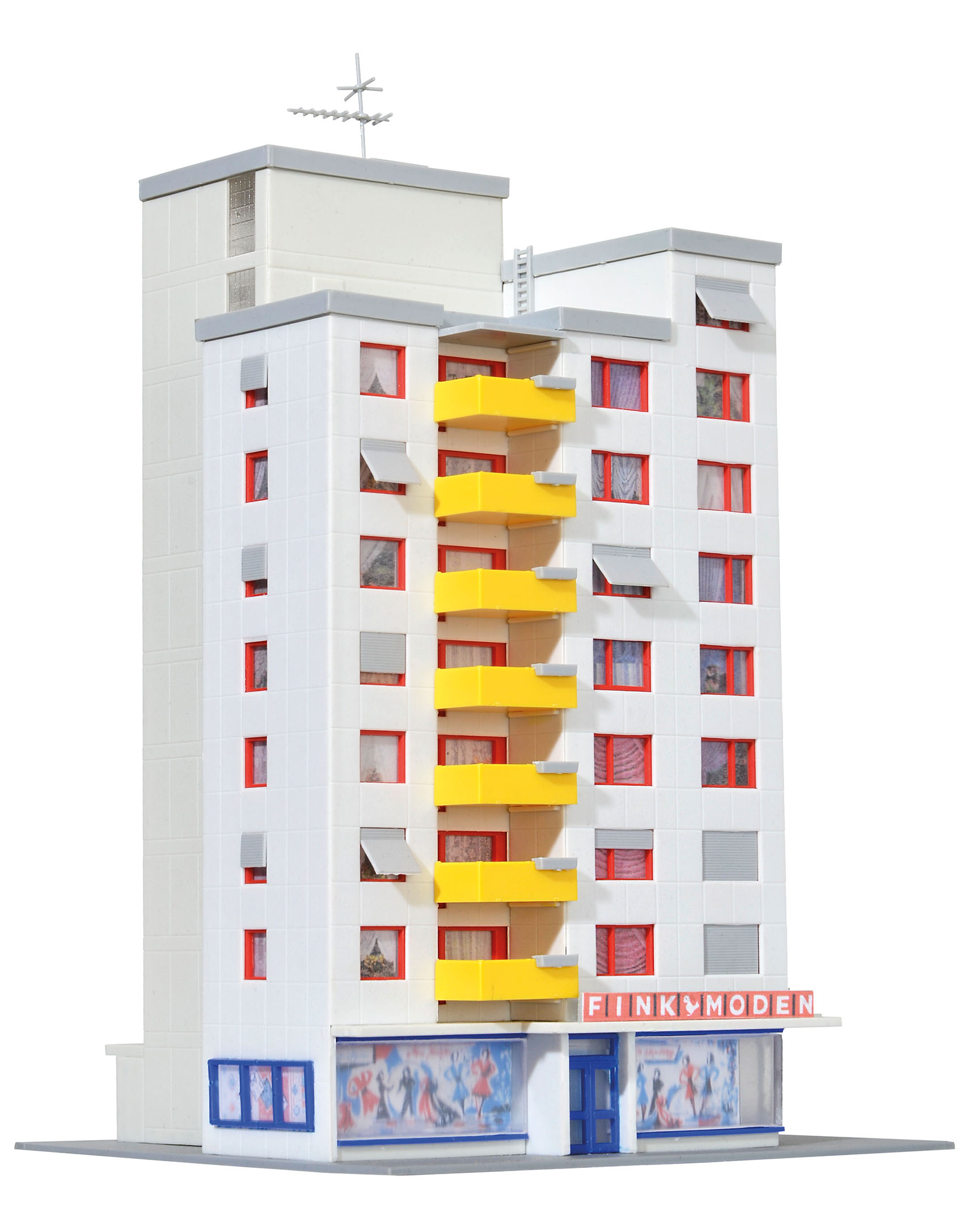 N high-rise with retail shop - Kit - E-trains