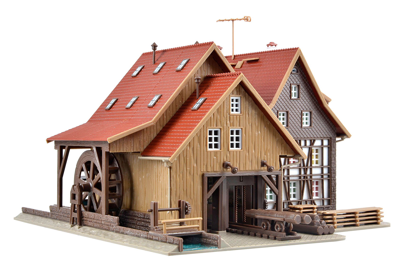 Sawmill Tonbach with mill-wheel - E-trains