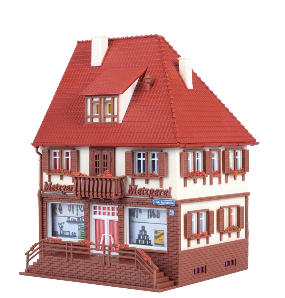 H0 Butcher‘s shop Bahnhofstraße 19 - Kit - E-trains