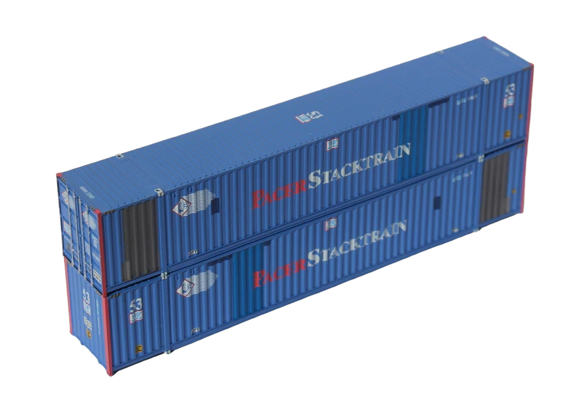 2 Pack of 53' HC UMAX - FORMER PACER STACKTRAIN - E-trains