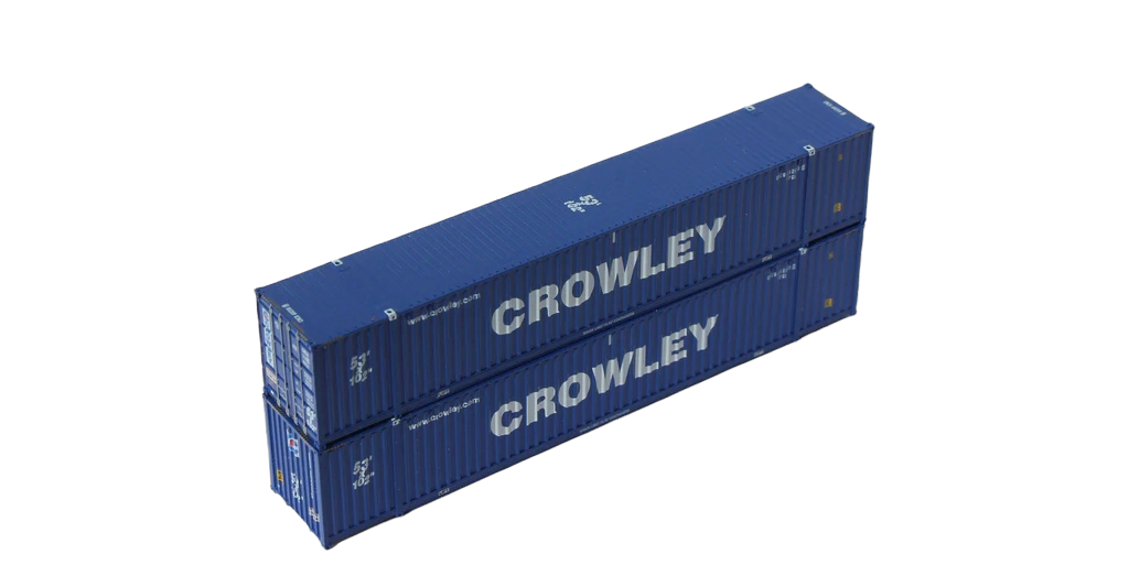 Pack of two 53' Crowley blue Containers - E-trains