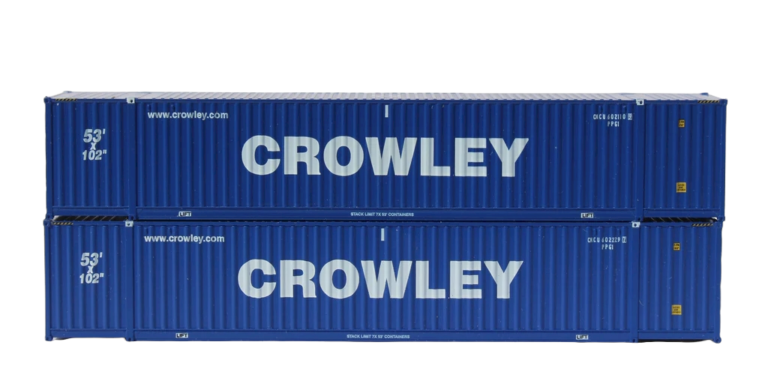 Pack of two 53' Crowley blue Containers - E-trains