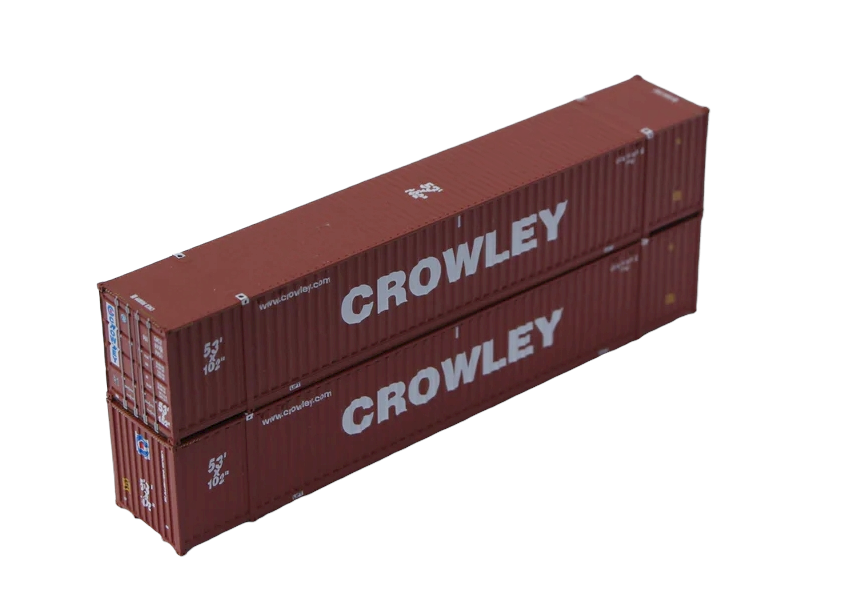 Pack of two 53' Crowley brown "Website" Ocean - E-trains