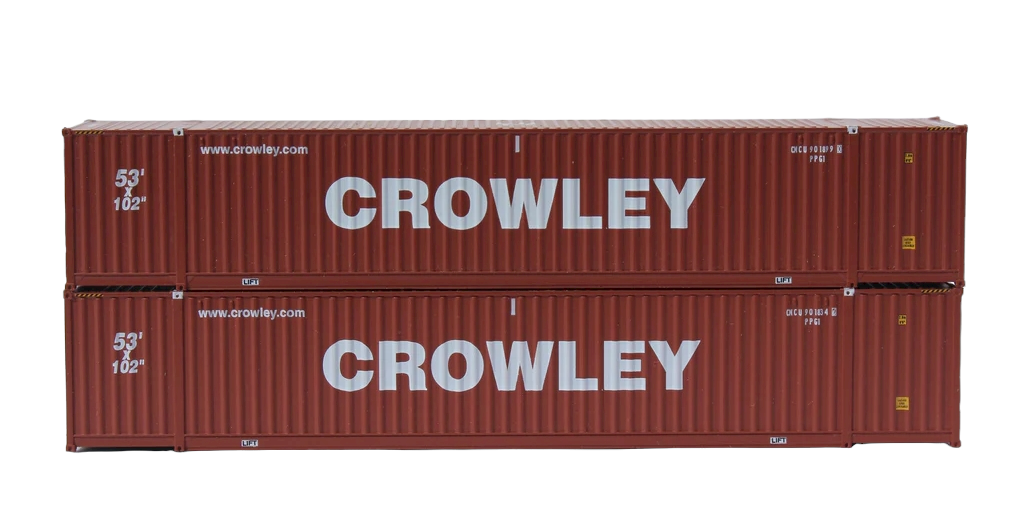 Pack of two 53' Crowley brown "Website" Ocean - E-trains