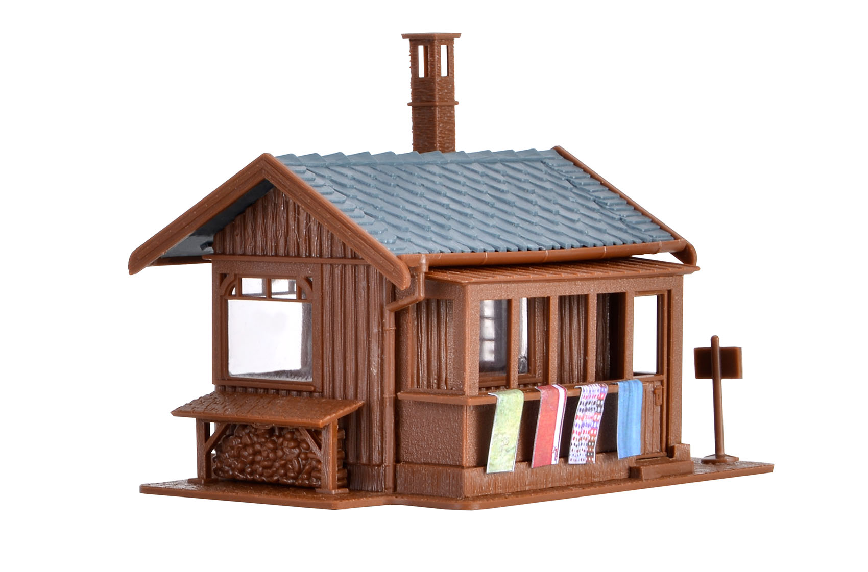 H0 Sauna with interior and LED lighting - Kit - E-trains